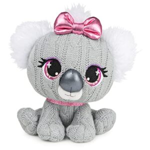 gund p.lushes designer fashion pets victoria melbie premium koala stuffed animal, gray and pink, 6”