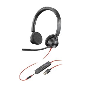 plantronics poly blackwire 3325 microsoft usb-a & 3.5mm wired headset - 214016-101 (renewed)