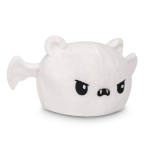 teeturtle - the original reversible bat plushie - black + white sparkle - cute sensory fidget stuffed animals that show your mood - perfect for halloween! 3.5 inch