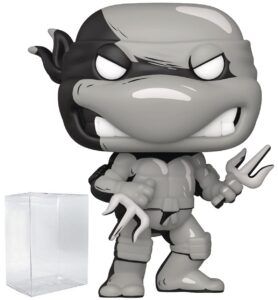 pop teenage mutant ninja turtles - raphael (px previews exclusive) black & white chase funko vinyl figure (bundled with compatible box protector case)