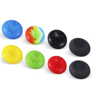 9cdeer performance joystick analog stick thumb grips set of 8 compatible with ps5, ps4, xbox series x/s xbox one, switch pro controller