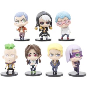 toysclubus set of 7 pcs of jojo's bizarre adventure: golden wind the hitman team/execution squad/la squadra esecuzioni action figure