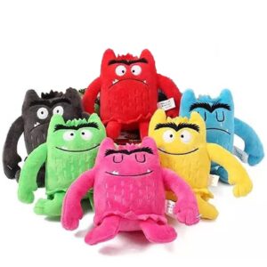 monster plush toys, my emotional little monster cartoon doll, blue/red monster plush toy, color plush doll set-1set