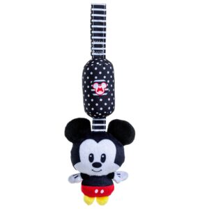 kids preferred disney baby mickey mouse chime toy, high contrast crinkle plush, boys and girls ages 0+, stroller on the go activity toy (81248),9 inches