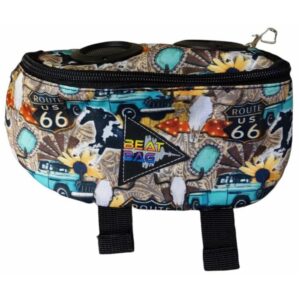 beat bag schulz equine pommel bag with bluetooth speakers - route 66