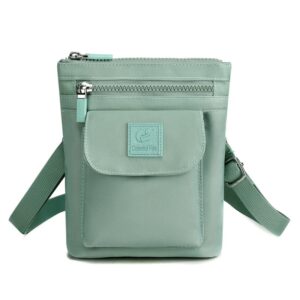 aocina small crossbody bags for women small canvas purses for teen girls lightweight mini purse bag (nylon-green)