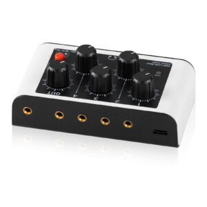 mini stereo 4 channel line mixer headphone monitoring club live studio recording