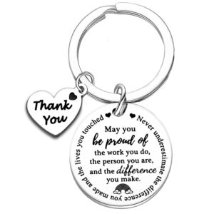 thank you gifts for women coworkers friend colleague keychain gift leaving gift going away farewell good bye retirement thank you appreciation birthday christmas gifts for women men (may you be proud)