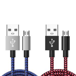 2pcs 10ft micro usb 2.0 high speed data charging cable for ps4 slim/pro playstation4