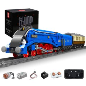 mould king 12006 rc mallard train building kits for kids, 2139 pieces moc building blocks locomotive train set to build, steam remote control train bricks toys for boys