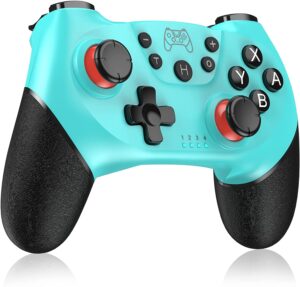 rzzhgzq wireless controller for switch/switch lite,green switch pro controller gamepad joypad remote with gyro axis, turbo and adjustable wireless controller for girl/boy (green)