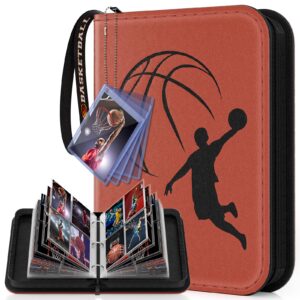 basketball card binder 440 pocket, sports card binder with toploaders card display, premium basketball card holder with basketball pattern wristband fit for basketball cards 2024-2025, sports cards