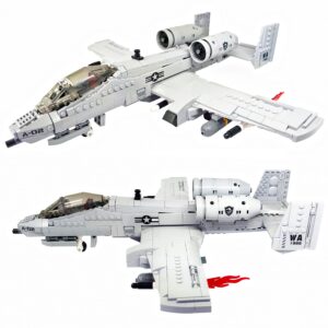 meoa a10 warthog plane building toys 961pcs ww2 fighter jet building blocks set air force airplane model kits bricks toy gifts for teens and adults