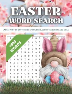 easter basket stuffers for teens : easter word search large-print 80 easter and spring puzzles for teens boys and girls