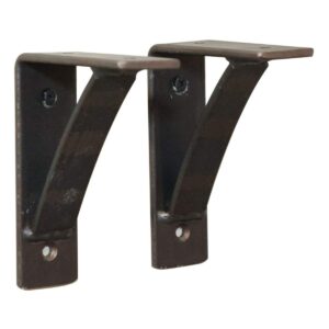 rrd steel mantel brackets heavy duty (2 pack) - fireplace mantel brackets - countertop support bracket - hand welded steel brackets - mantel bracket rustic farmhouse decor (7"x12" natural steel color)