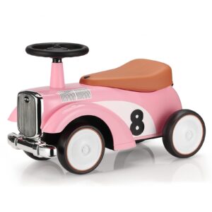 toddler car - joyldias ride on cars for toddlers for 1.5-3 years old with limited steering wheels, secret storage, pink