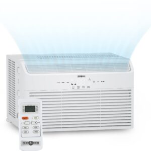 window air conditioner, 8,000 btu ac unit for room window-mounted ac with 4 fan speeds 5 modes 24-hour on/off timer quiet sleep mode remote control ac cooler up to 350 sq. ft