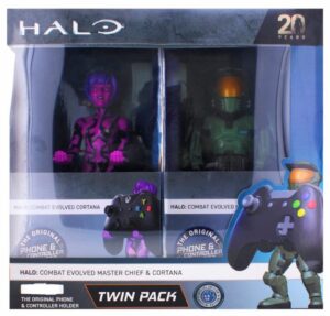 halo combat evolved master chief & cortana phone & controller holder