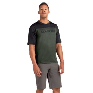 dakine syncline short-sleeve jersey - men's peat green, l