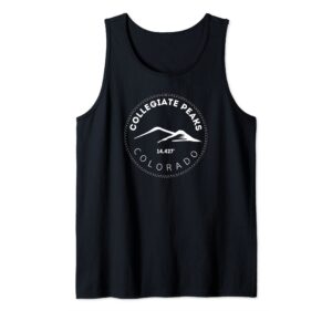 collegiate peaks colorado 14er - bluebird mountain hike tank top