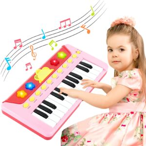 baoli 24 keys piano keyboard for kids, multifunctional portable electronic piano educational musical instrument toys, birthday gifts for beginner children toddler boys girls age 3-5