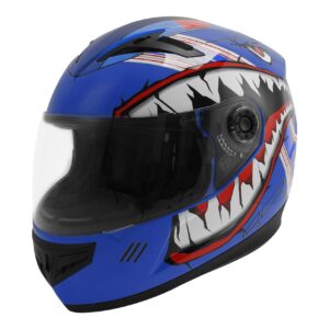 dot youth helmet off-road motocross full face helmet atv dirt bike racing for youth child kids big shark mouth pattern