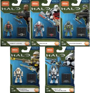 mega construx halo heroes series 15 complete set of 5 buildable action figures