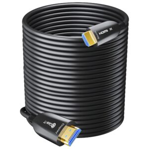 gearit 8k hdmi cable fiber optic hdmi 2.1 (33ft) ultra high speed 48gbps, supports 8k@60hz, 4k@120hz, dynamic hdr, earc, compatible rtx3090, xbox series x, ps5, uhd suhd tv, 33 feet / 10.05 meter