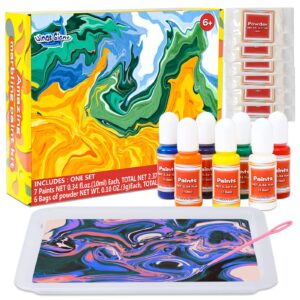 wings giant water marbling paint kit with individual powder, art kits for kids, marbling paint kit, marbling kit for girls & boys, arts and crafts kit ideas for girls boys ages 8-12 kids activities