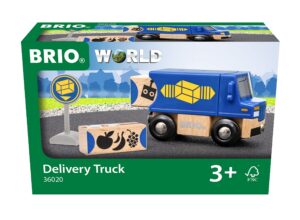 brio world – 36020 delivery truck | train set accessory toy for kids age 3 years and up