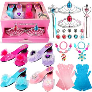 princess dress up girls toys, toddlers pretend play, little girls role play, kids jewelry, princess accessories shoes, girl toys age 3 4, girls gifts, birthday gifts for 3 4 year old girls