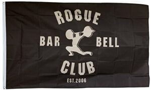 daoops of rogue barbell club flag black gym garage fitness 3x5ft banner