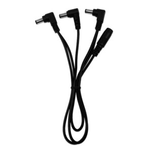 1 to 3 way daisy chain cable guitar effect pedal power supply splitter cable adapter power cable black