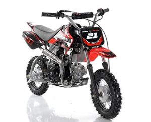 hhh apollo agb21c 70cc rfz dirt bike pitbike gas power vitacci db21 fully automtaic beginner dirtbike for kid and youth (red)