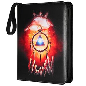 trading card binder for yu-gi-oh cards - holds 720+ cards, 9 pocket trading card holder album with sleeves, top loading pocket storage case for tcg