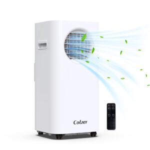 colzer 10,000 btu portable air conditioner for 400 sq ft 3-in-1 portable ac unit with remote control for large room