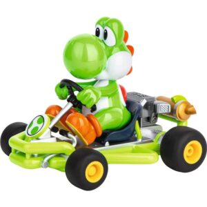 carrera 200988 rc official licensed mario kart pipe kart yoshi 1:18 scale 2.4 ghz remote radio control car with rechargeable lifepo4 battery - kids toys boys/girls