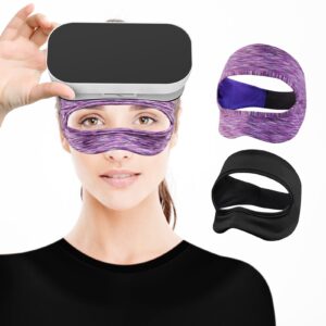 2 pcs vr eye mask cover, begonia breathable adjustable elastic sweat band vr accessories for vr workouts use with virtual reality headsets oculus quest 2 htc vive