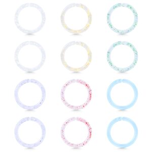 d.bella 16g plastic septum rings nose hoop rings retainer for work surgery bioflex cartilage tragus helix lobe earrings flexible lip piercing retainer clicker rings retainer 8mm