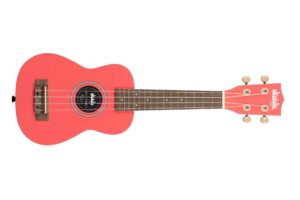 solid color ukadelic soprano ukulele razzle dazzle