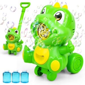 toy life dinosaur bubble lawn mower for toddler with 3 bubble solutions, bubble mower for toddlers, kids toy lawn mower, leaf blower bubble machine for kids, bubble lawnmower, outdoor toddler toys