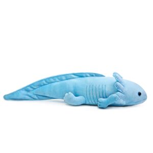 zhongxin made axolotl plush - blue axolotl stuffed animal, realistic 20" cute ambystoma creepy amphibians plush toys, unique plush gift collection for kids