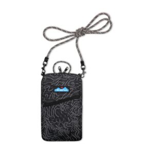 kavu essential case zip crossbody wallet with rope strap, evergreen