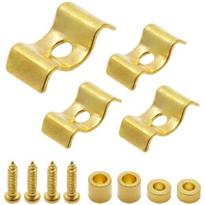 lifcratms 4pack guitar string trees, gold string retainer guides compatible with tele guitar stratocaster strat with mounting screws