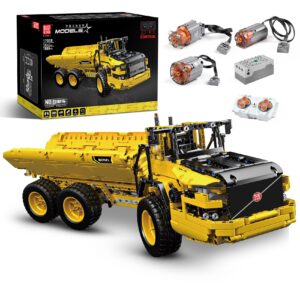 mould king 17010 engineering dump truck building block kits, moc building blocks set to build, gift for kids age 8+/adult collections enthusiasts(1888 pieces with motor/app remote control)