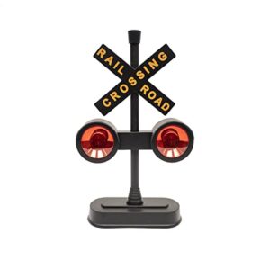 tg,llc treasure gurus flashing railroad track crossing signal red light sound rr xing train crossbuck desk decor