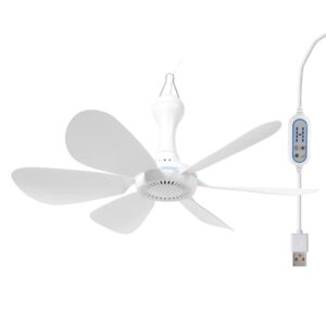 usb mini small ceiling fan quiet camping optional emergency portable outdoor hanging gazebo canopy dorm fans silent for grow tent,hiking,outages speed home room battery operated,power bank powered