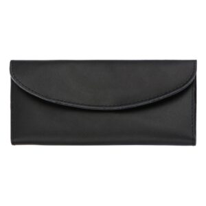 leather wallets for women rfid blocking ultra slim credit card holder long ladies billfold clutch(b,black)