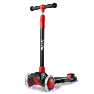 lol-fun scooter for kids ages 3-5 suitable toy for 2 year old boy girl gift with led lights, 3 in 1 toddler balance bike & push toy, 4 adjustable height and lean-to-steer