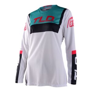 troy lee designs gp brazen jersey - motocross dirt bike atv enduro dual sport racing off road long sleeve riding gear - adult womens girls (white, xl)